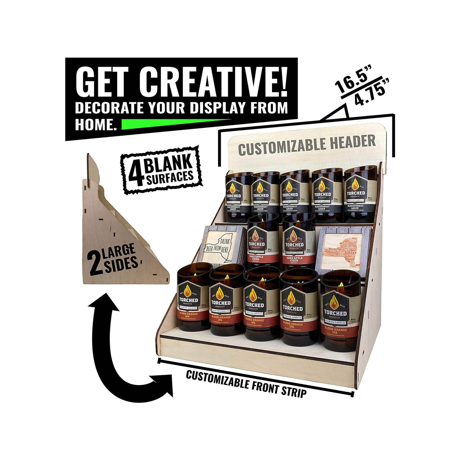 Wooden Portable Retail Table Display Stand Countertop 3 Step | Etsy