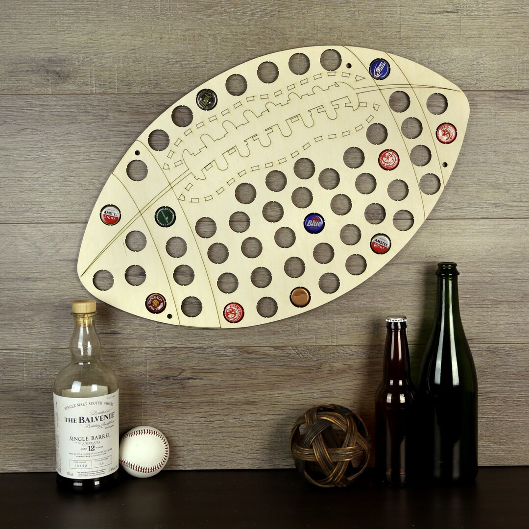 Football Beer Cap Collector Map, Craft Beer Cap Display Art, Craft Beer ...