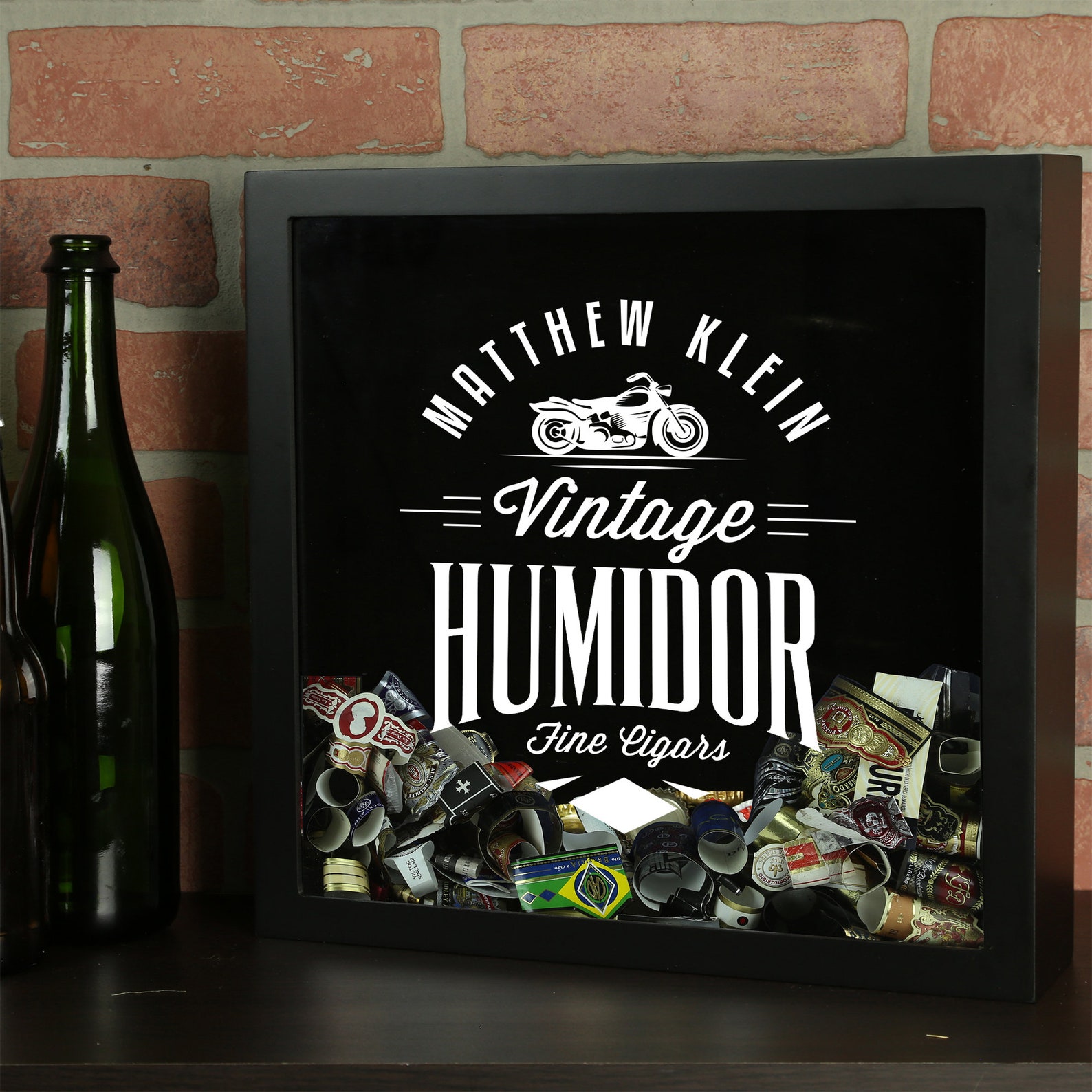 Cigar Band Custom Shadow Box, Personalized Cigar Bands, Motorcycle ...