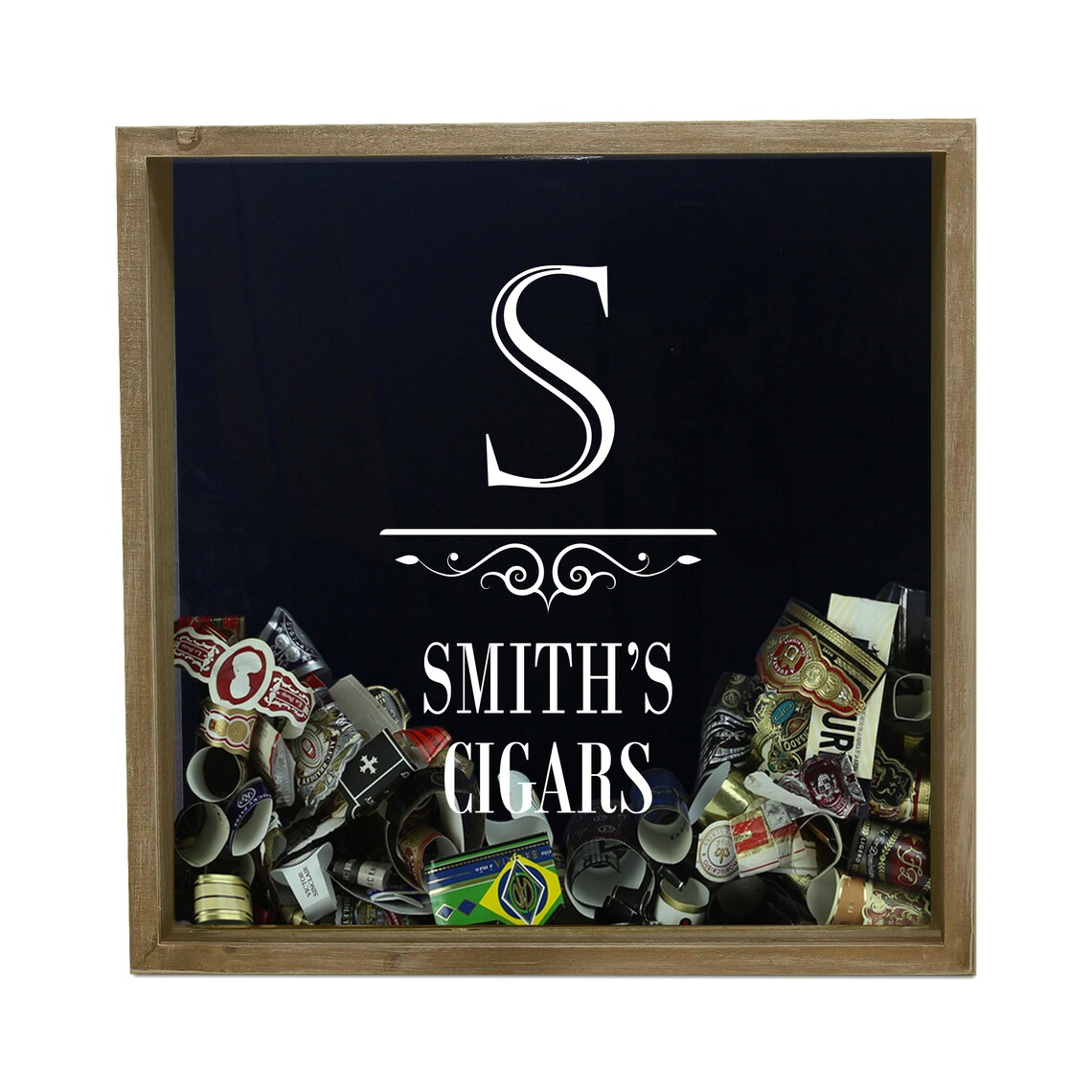 Cigar Band Custom Shadow Box, Personalized Cigar Bands, Woodrow - Etsy