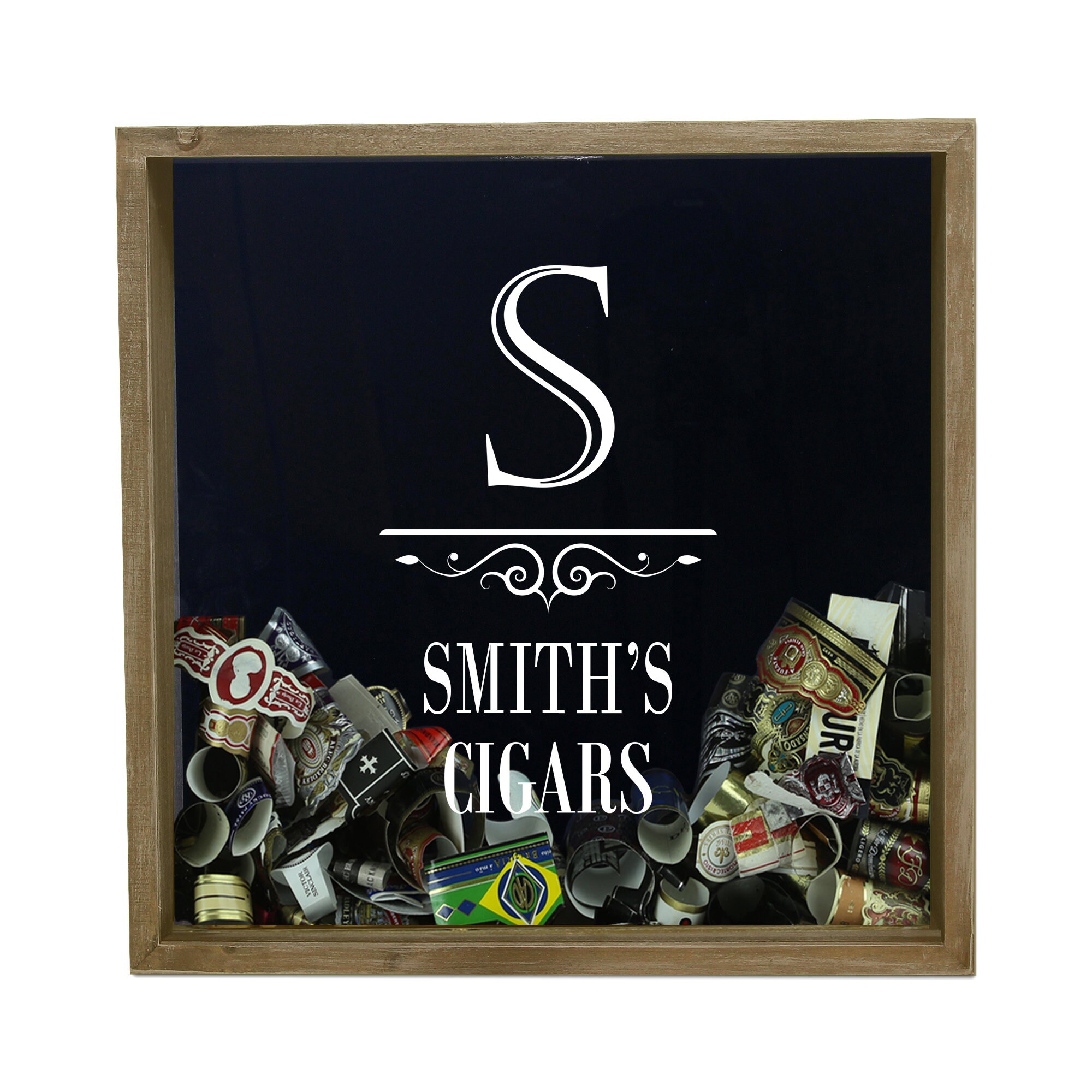 Cigar Band Custom Shadow Box, Personalized Cigar Bands, Woodrow - Etsy