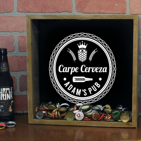 Beer Cap Shadow Box Carpe Cerveza Box Beer Top Collection | Etsy