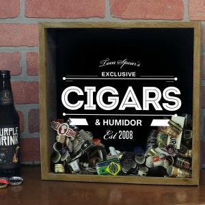 Cigar Band Custom Shadow Box, Personalized Cigar Bands, Exclusive ...