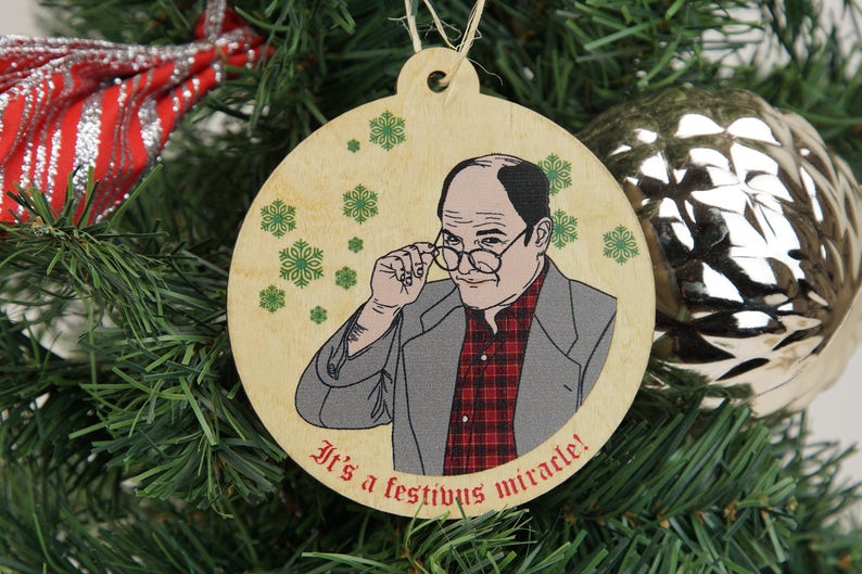 Seinfeld Christmas Ornaments Set of 4, Seinfeld Inspired Festivus ...