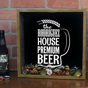 Personalized Beer Cap Shadow Box, Premium Beer Shadow Box - Beer Bottle ...