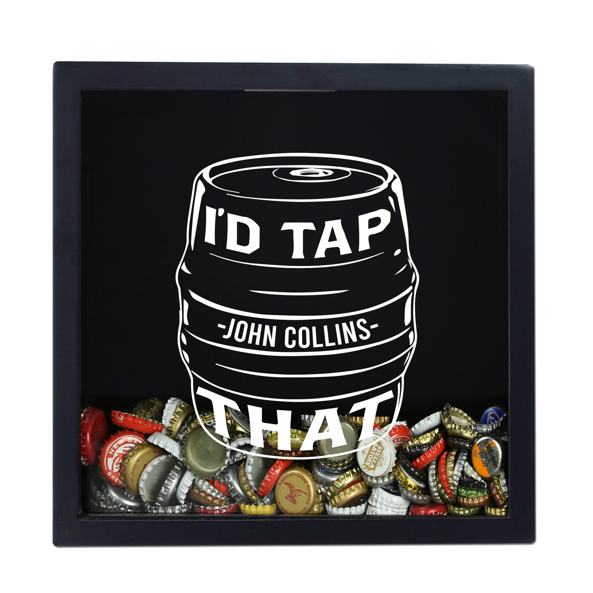 Personalized Beer Cap Shadow Box Tap That Beer Cap Shadow Box | Etsy