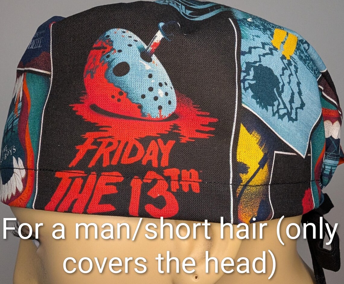 Skull Cap , Tie Back , Scrub Cap , Horror Movie , - Etsy