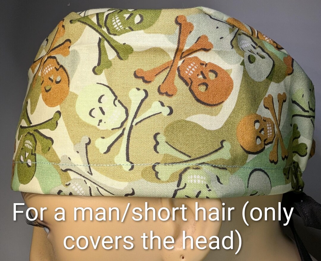 Pirates , Tie Back , Scrub Cap , Camo , Bone , Green - Etsy