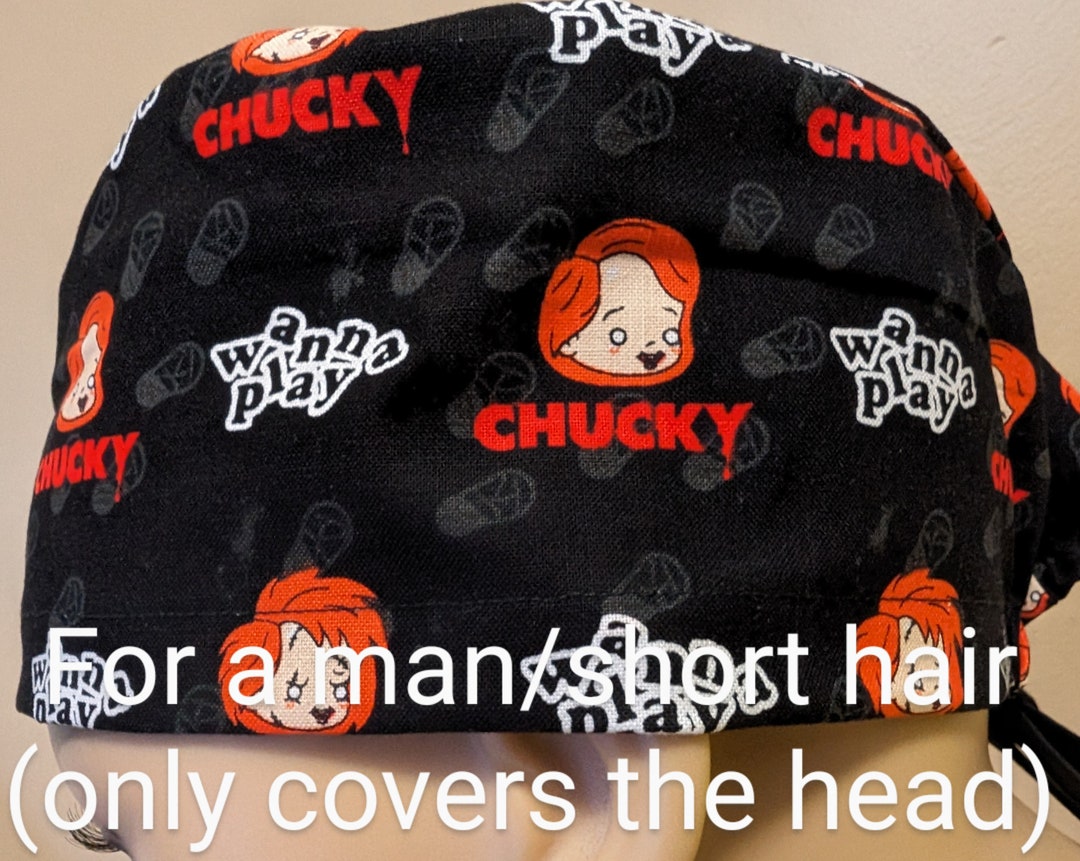 Skull Cap , Tie Back , Scrub Cap , Clown , Horror Movie , Chucky - Etsy