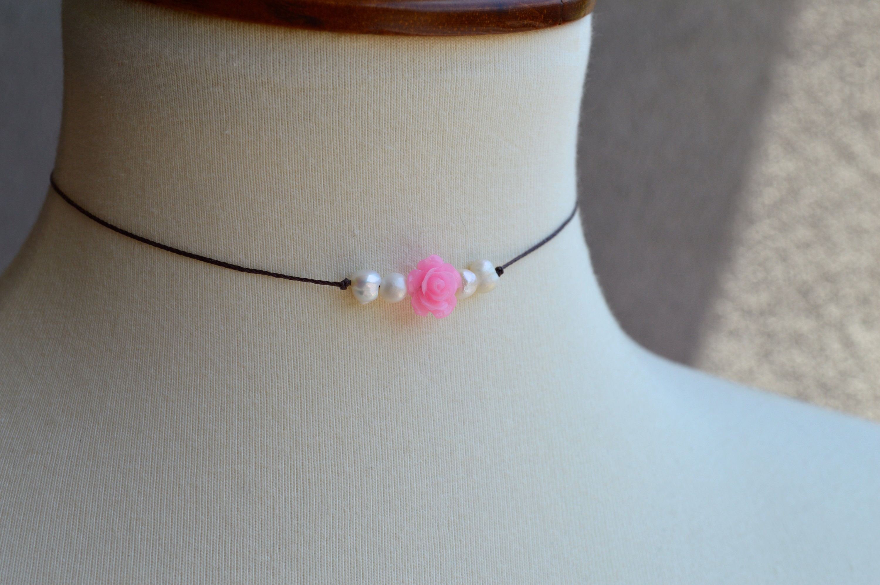 Dainty Choker/ String Choker/ Flower Choker/ Cord Choker/ Simple ...