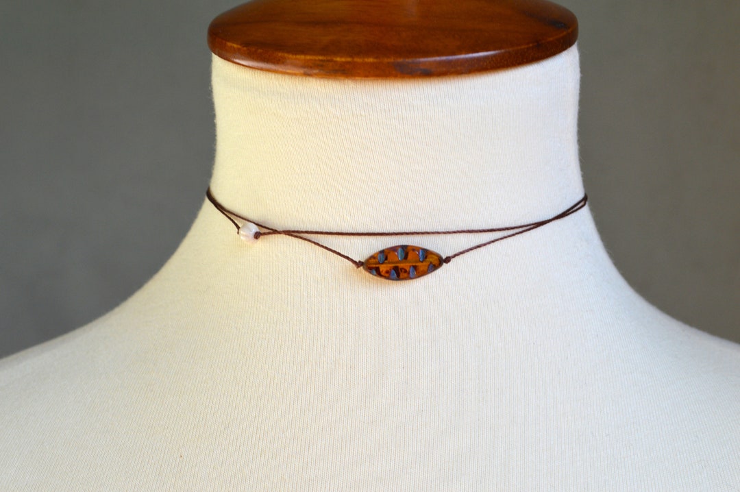 Double Layered Choker,modern Choker,string Choker,cord Choker,beaded Choker,boho Choker,simple ...
