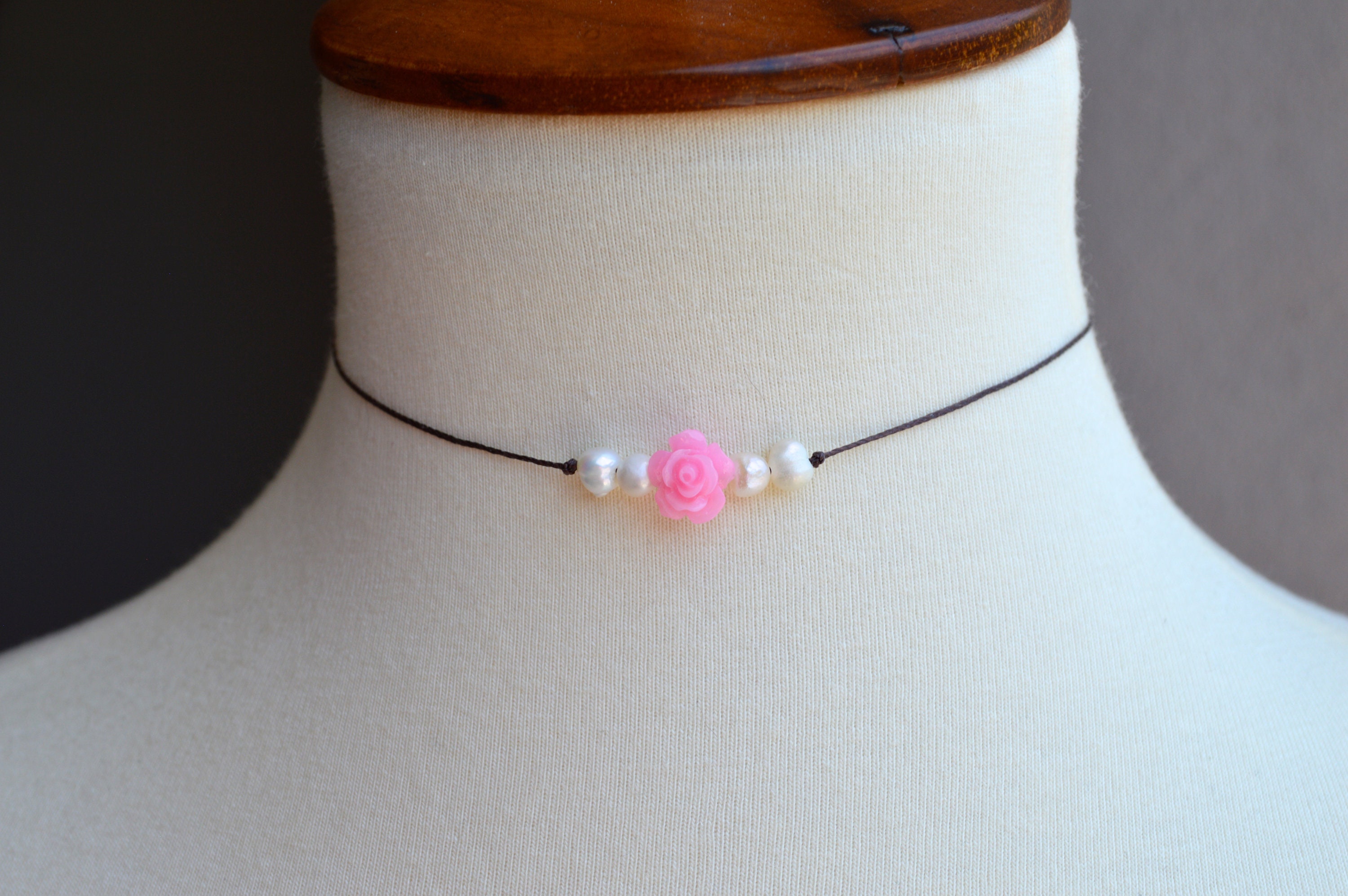 Dainty Choker/ String Choker/ Flower Choker/ Cord Choker/ Simple ...