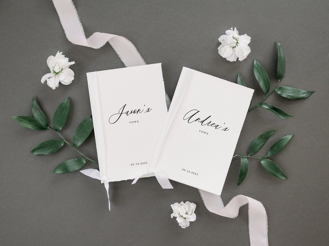 Calligraphy Personalized Wedding Ceremony Vow Book - Etsy