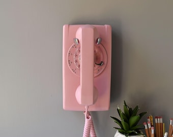 Blue Rotary Dial Wall Phone Restored and Working - Etsy