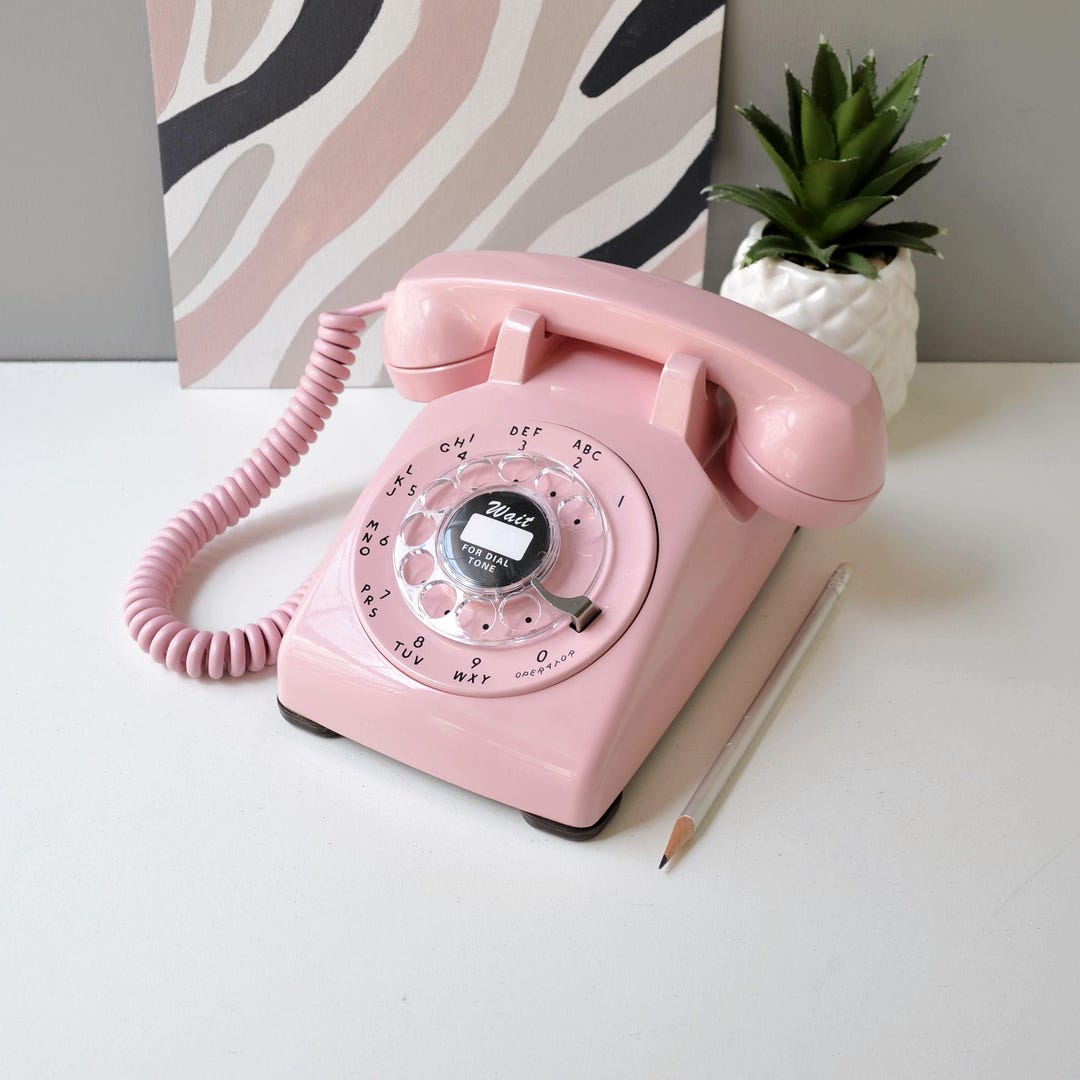 Pink Rotary Dial Desktop Phone Restored and Working - Etsy