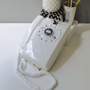 White Rotary Dial Wall Phone, Restored and Working - Etsy