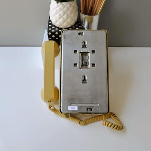 Rotary Wall Phone Restored and Working, Yellow Rotary Dial Vintage Wall ...