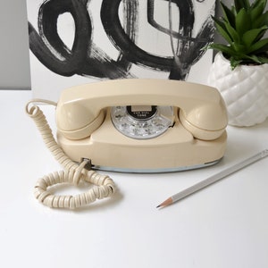 Rotary Dial Princess Phone in Beige, Restored and Working - Etsy