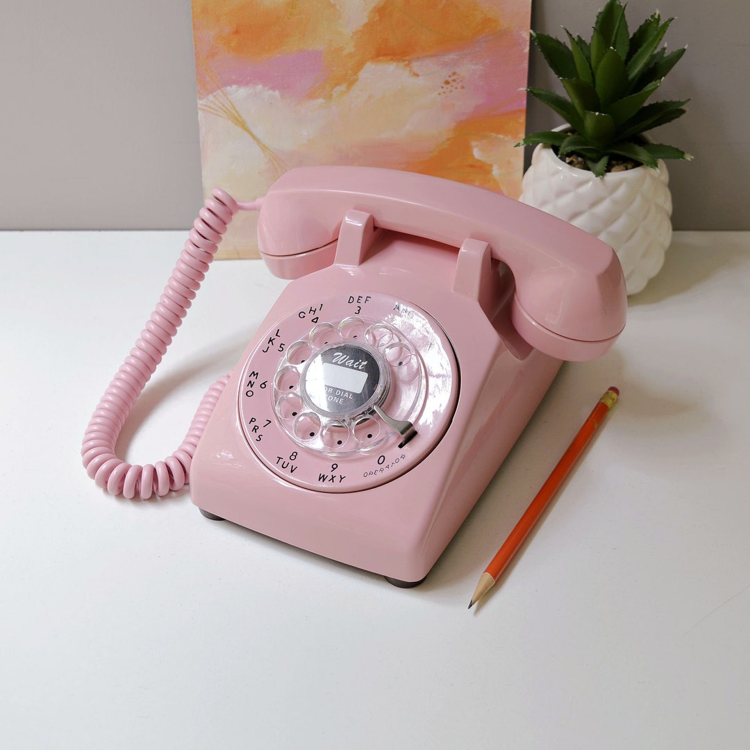 Pink Rotary Dial Vintage Phone Restored and Working - Etsy