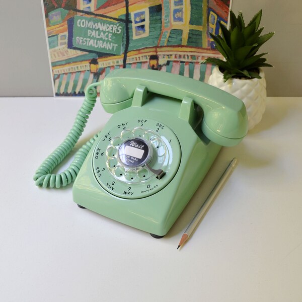 Green Rotary Phone - Etsy