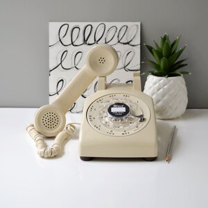 Beige Rotary Dial Desk Phone, Restored and Working - Etsy