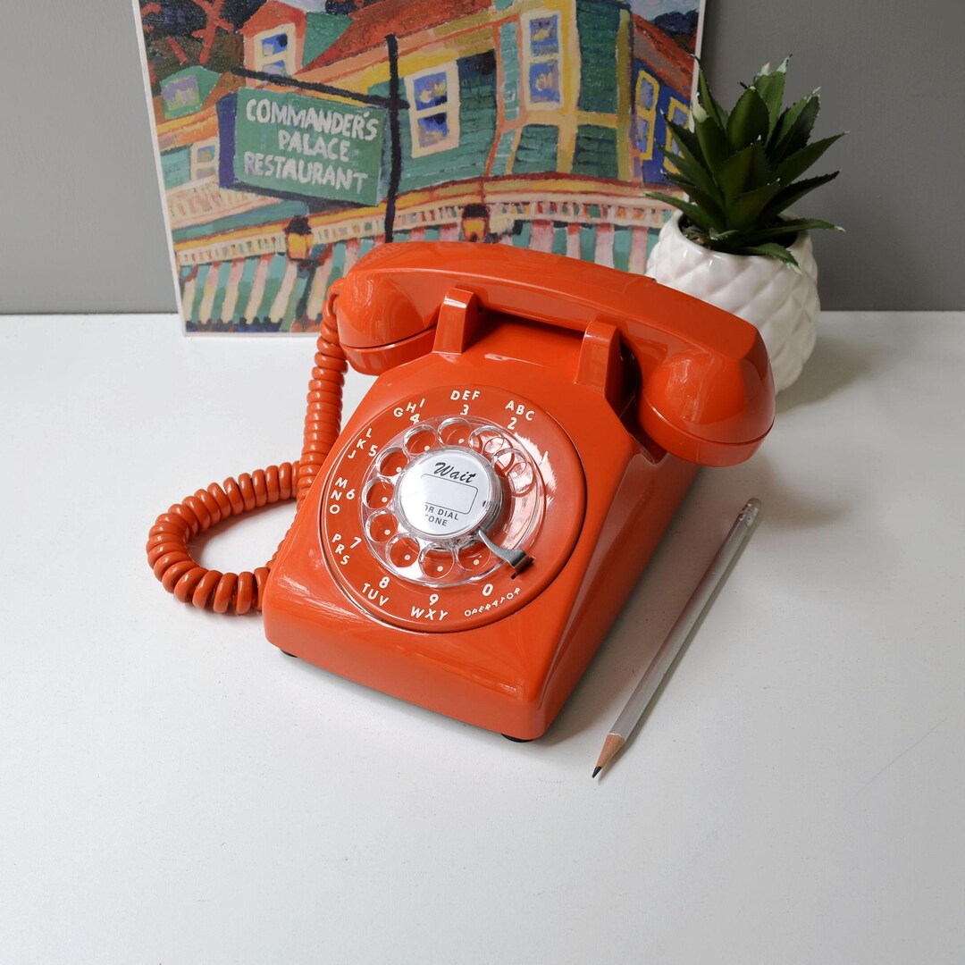 Vintage Rotary Phone Restored and Working, Rotary Dial Desk Phone in ...
