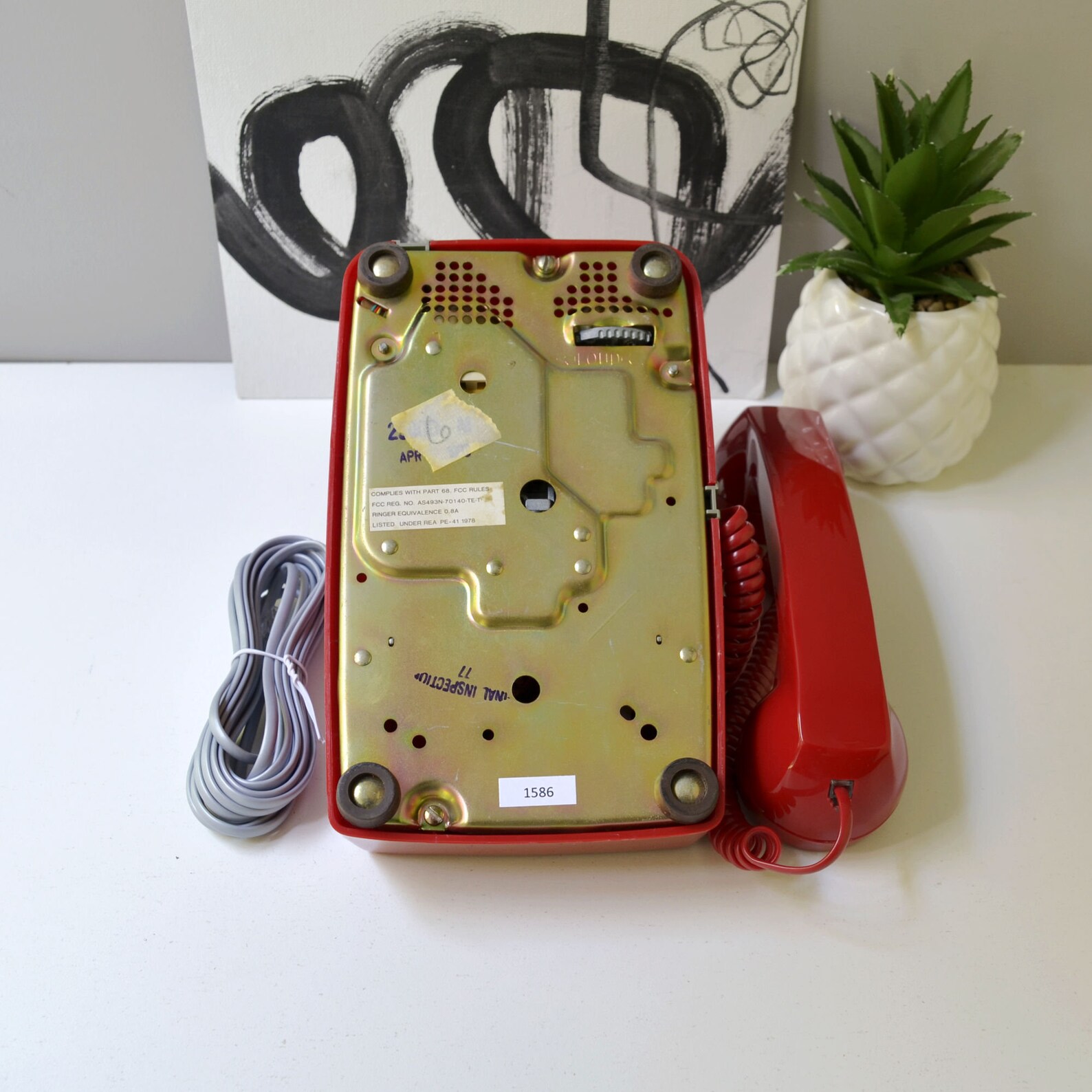 Red Push Button Desk Phone Restored and Working Touch Tone - Etsy