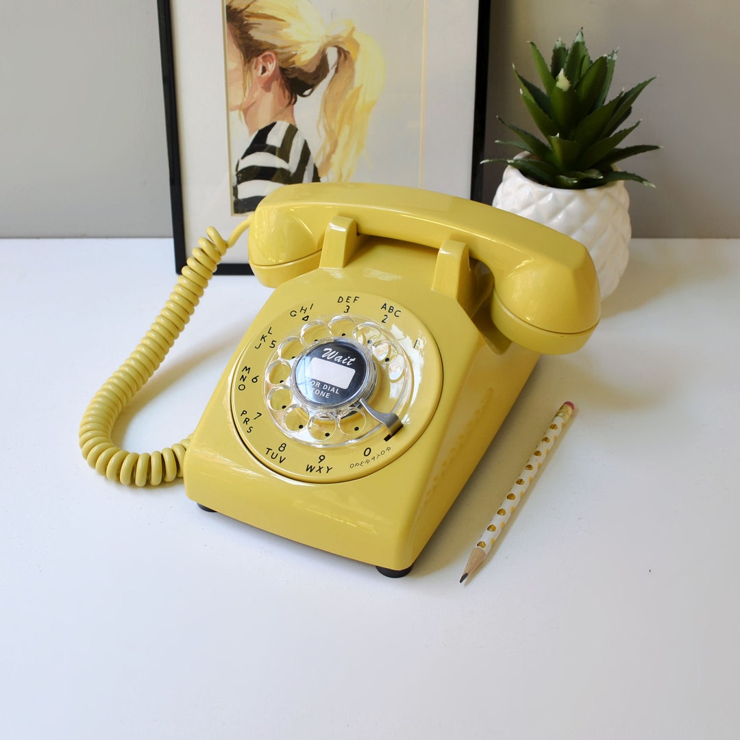 Vintage Rotary Phone Restored and Working Retro Desk Phone in - Etsy