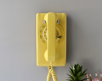 Brown Rotary Dial Wall Mount Vintage Phone Restored and Working - Etsy