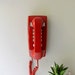 Retro Touch Tone Wall Phone in Red, Restored and Working - Etsy