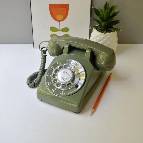 Green Rotary Phone - Etsy