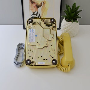 Yellow Push Button Desk Phone, Restored and Working - Etsy