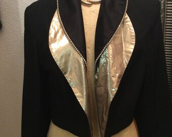 Gold lame jacket | Etsy