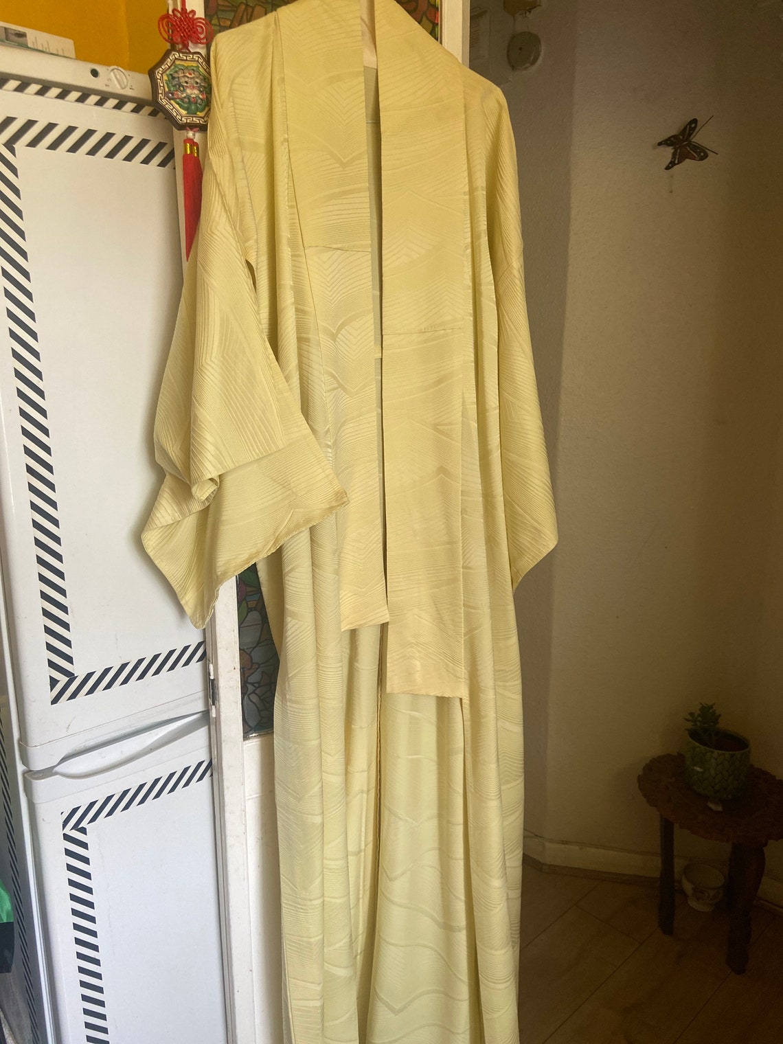 Authentic Vintage 2000s Yellow Kimono/coat - Etsy