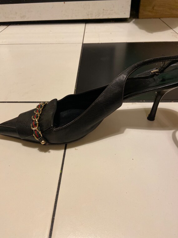 Authentic vintage 2000s Gucci ladies black leather sl… - Gem