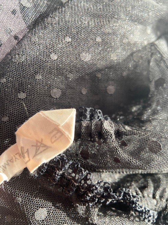 Authentic 80s Janet Reger black polka dot slip/skirt - Gem