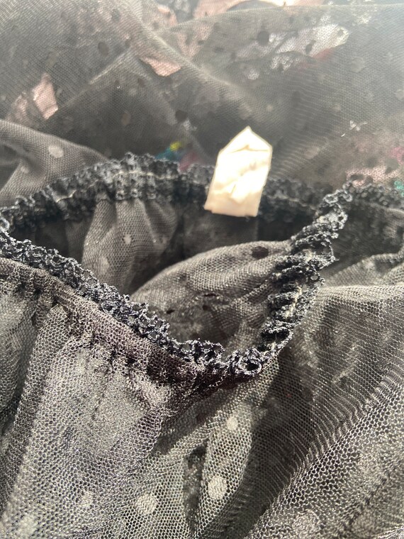 Authentic 80s Janet Reger black polka dot slip/skirt - Gem