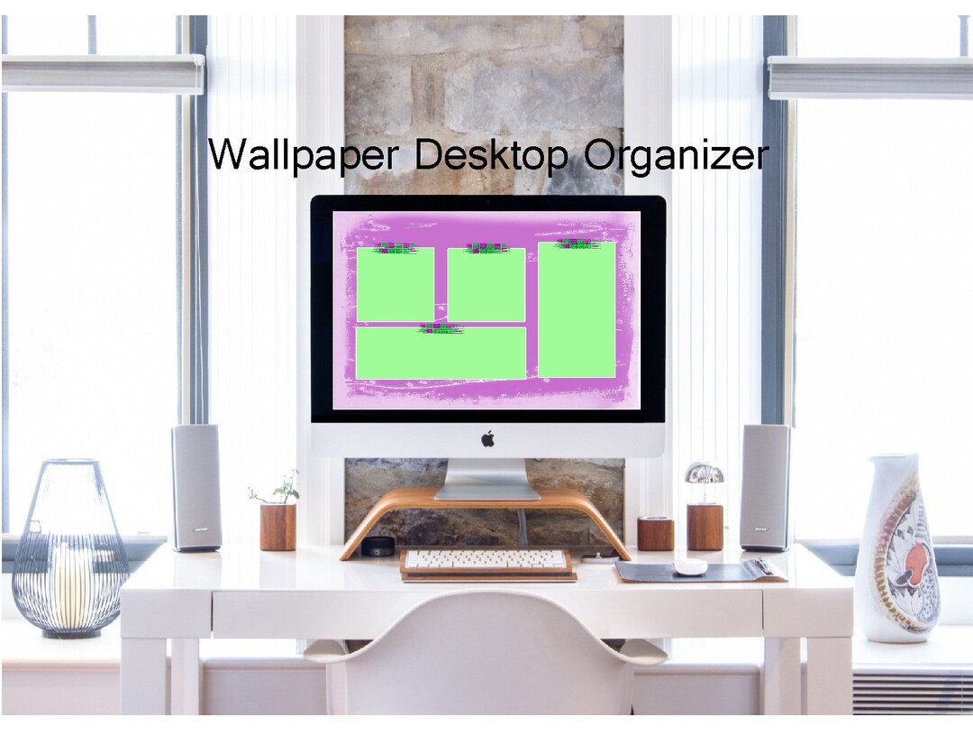 Lime|purple|desktop Wallpaper Organizer|desktop Digital Planner ...