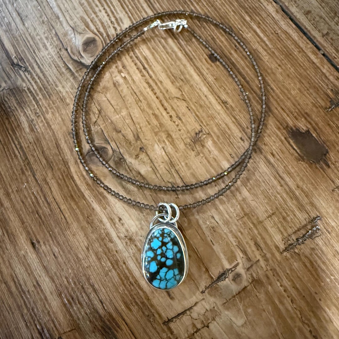 Blue Horizon Royston Turquoise Smoky Quartz Necklace,turquoise Pendant ...