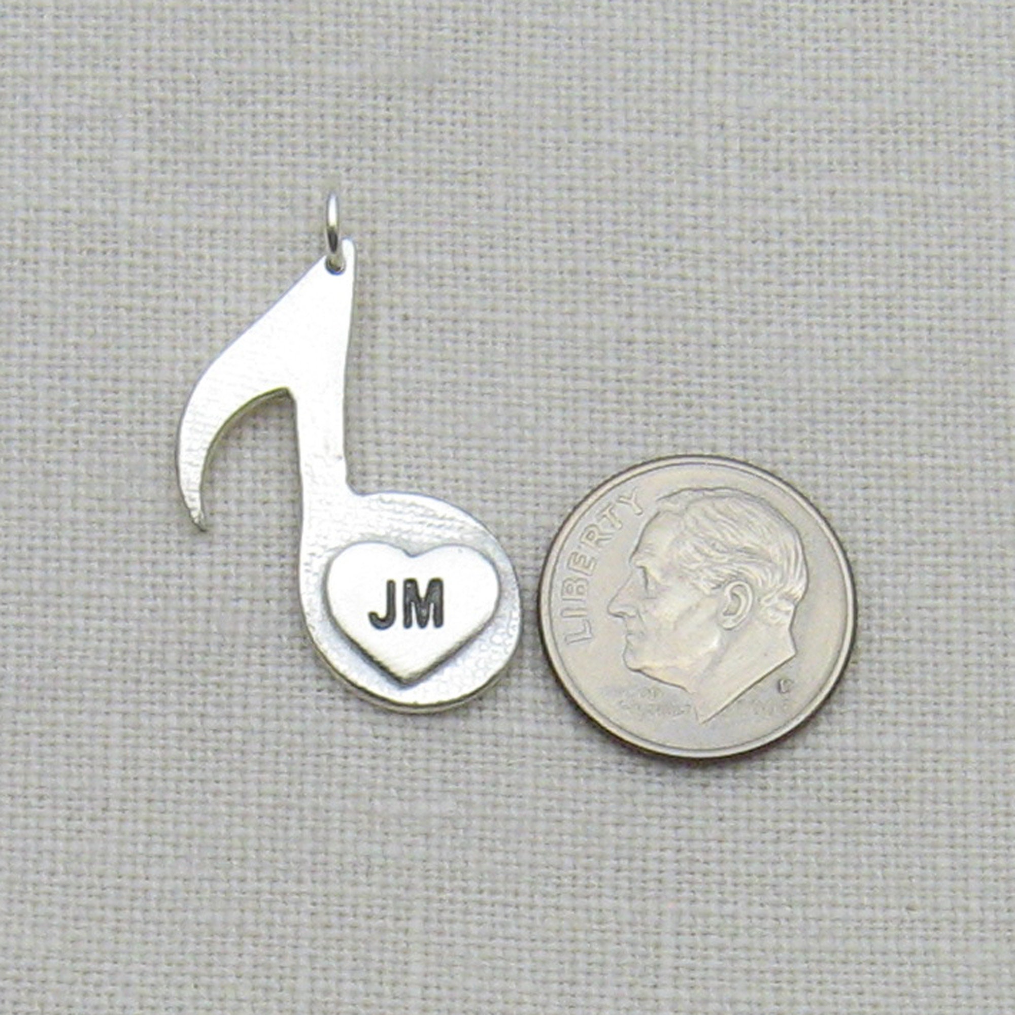 Fingerprint Music Note Pendant Personalized Handwriting | Etsy