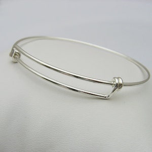 Sterling Silver Expandable Bangle Bracelet: Fingerprint and Handwriting ...