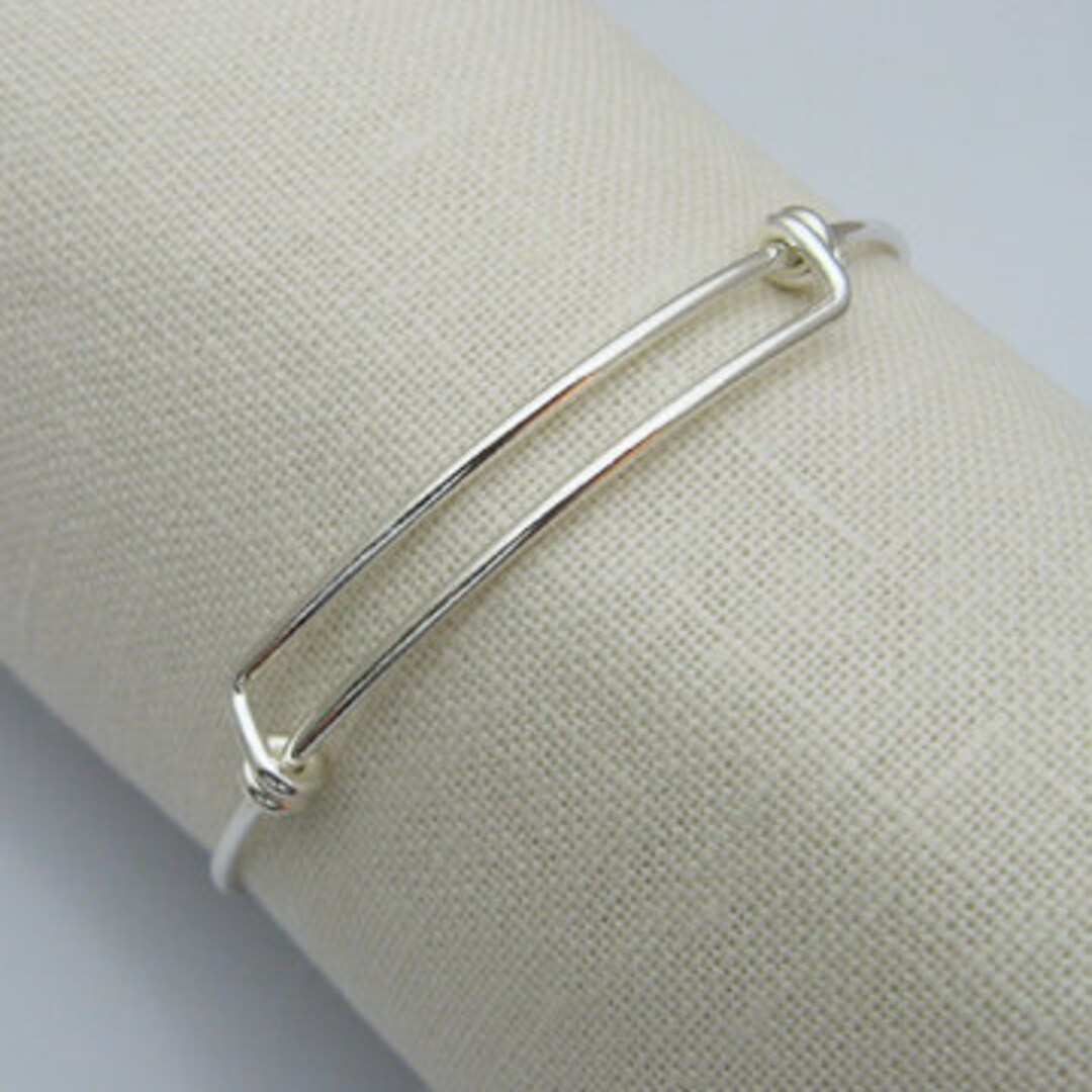 Sterling Silver Expandable Bangle Bracelet, Sterling Silver Charm ...