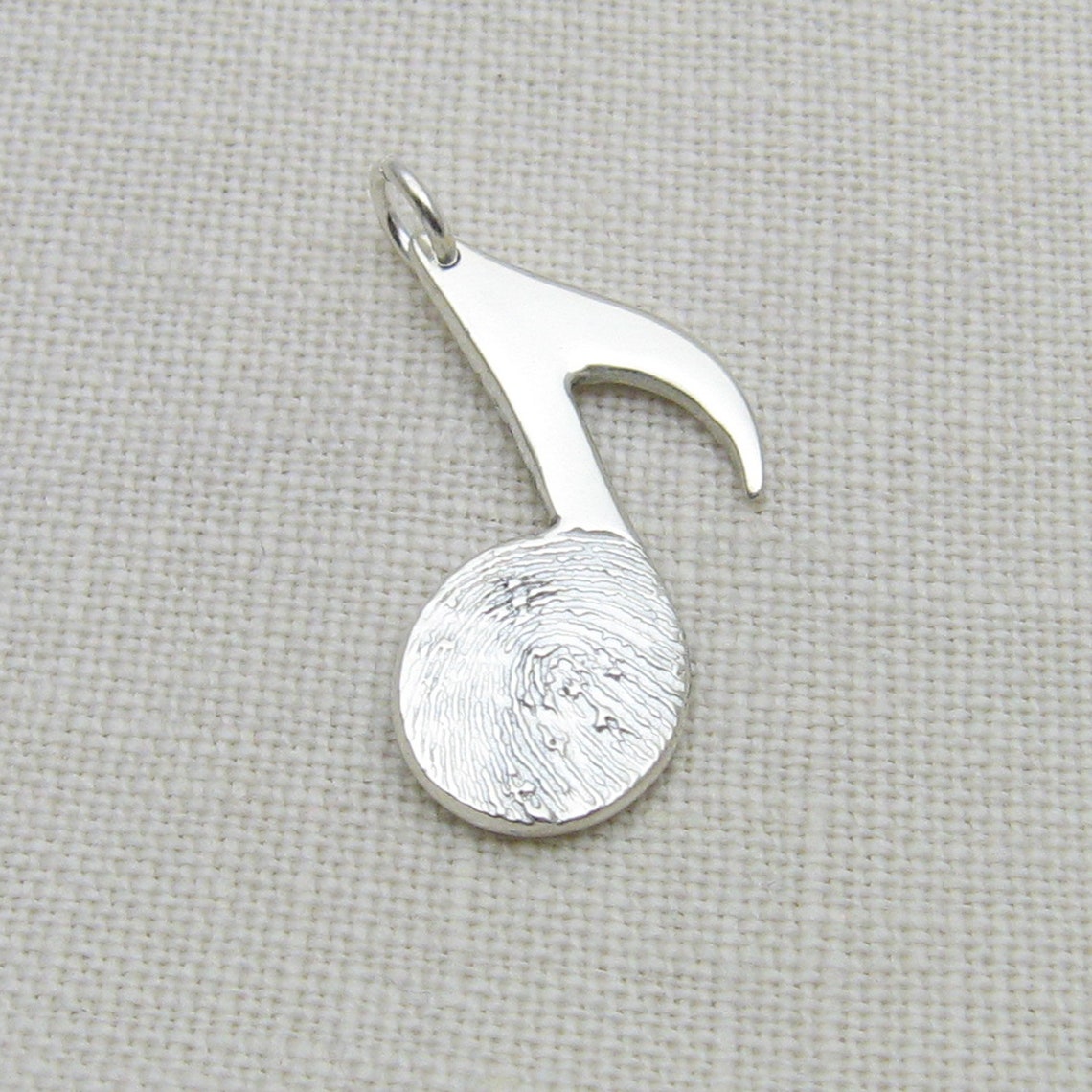 Fingerprint Music Note Pendant Personalized Handwriting | Etsy