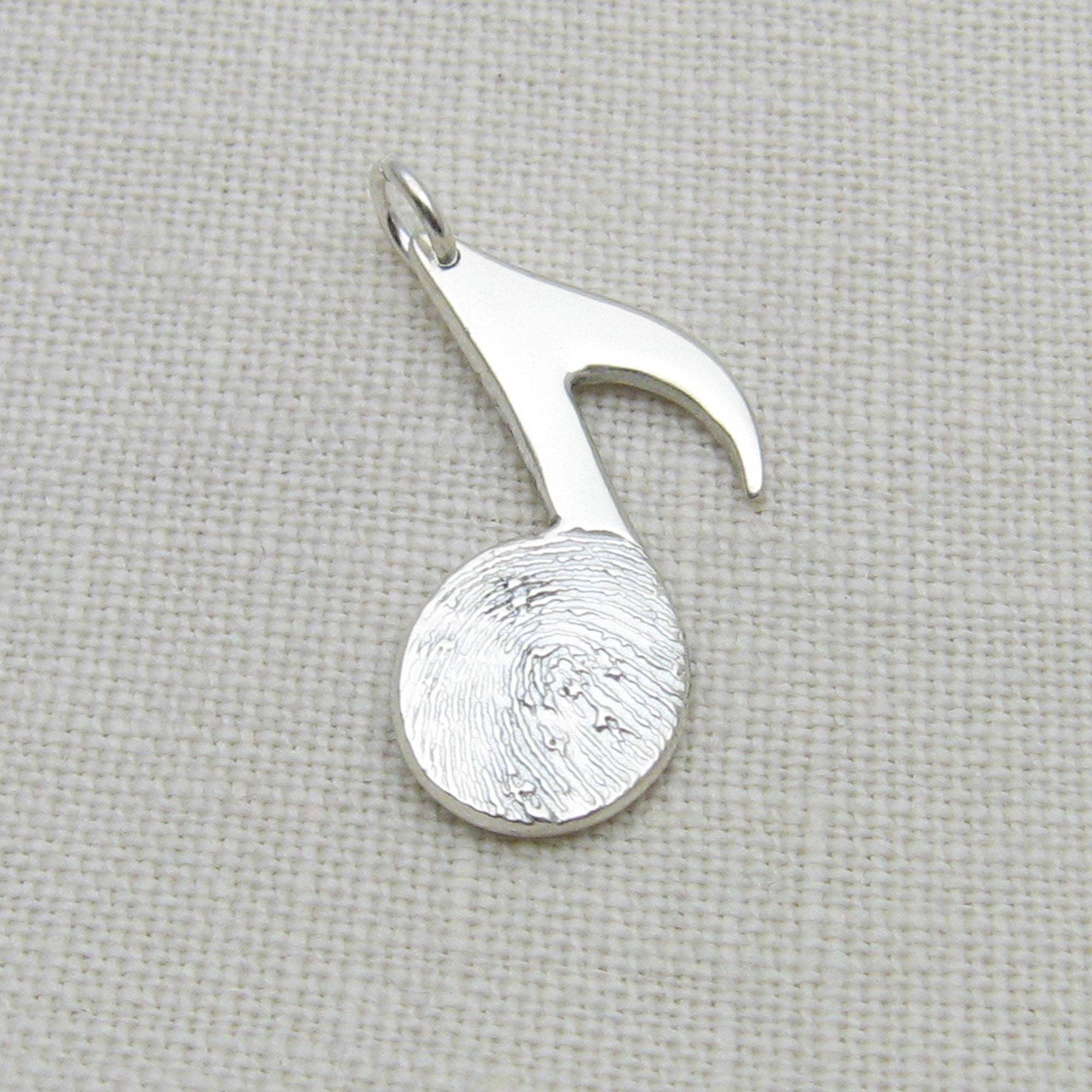 Fingerprint Music Note Pendant Personalized Handwriting | Etsy