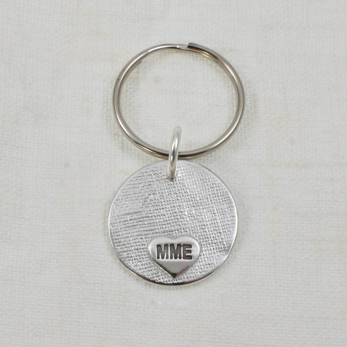 Fingerprint Circle Keychain, Thumb Print Key Ring, Custom Personalized ...