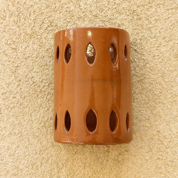 Terracotta Wall Sconce - Etsy