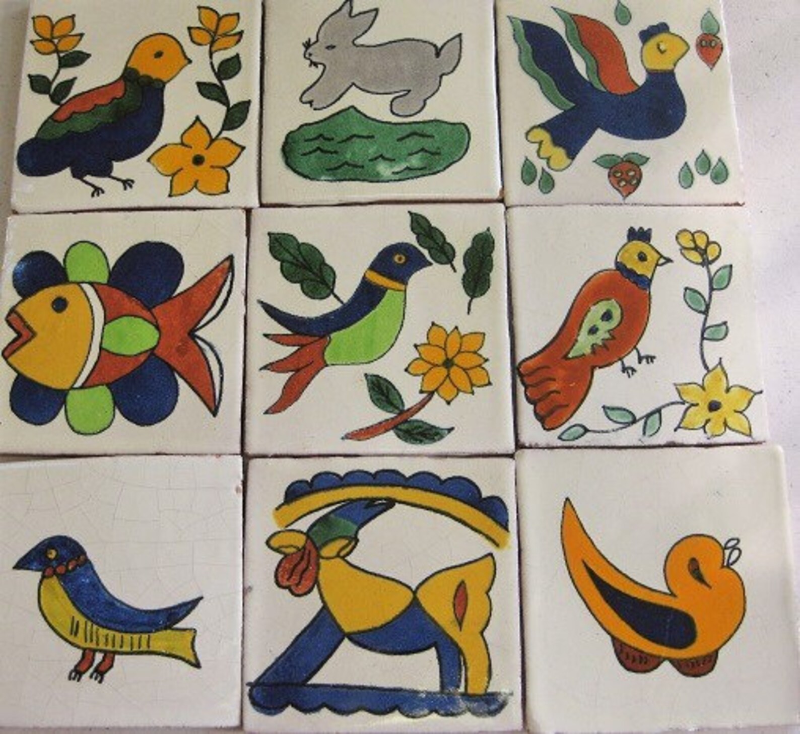 20-animal Series 4x4 Talavera Decorative Handmade Mexican Clay - Etsy