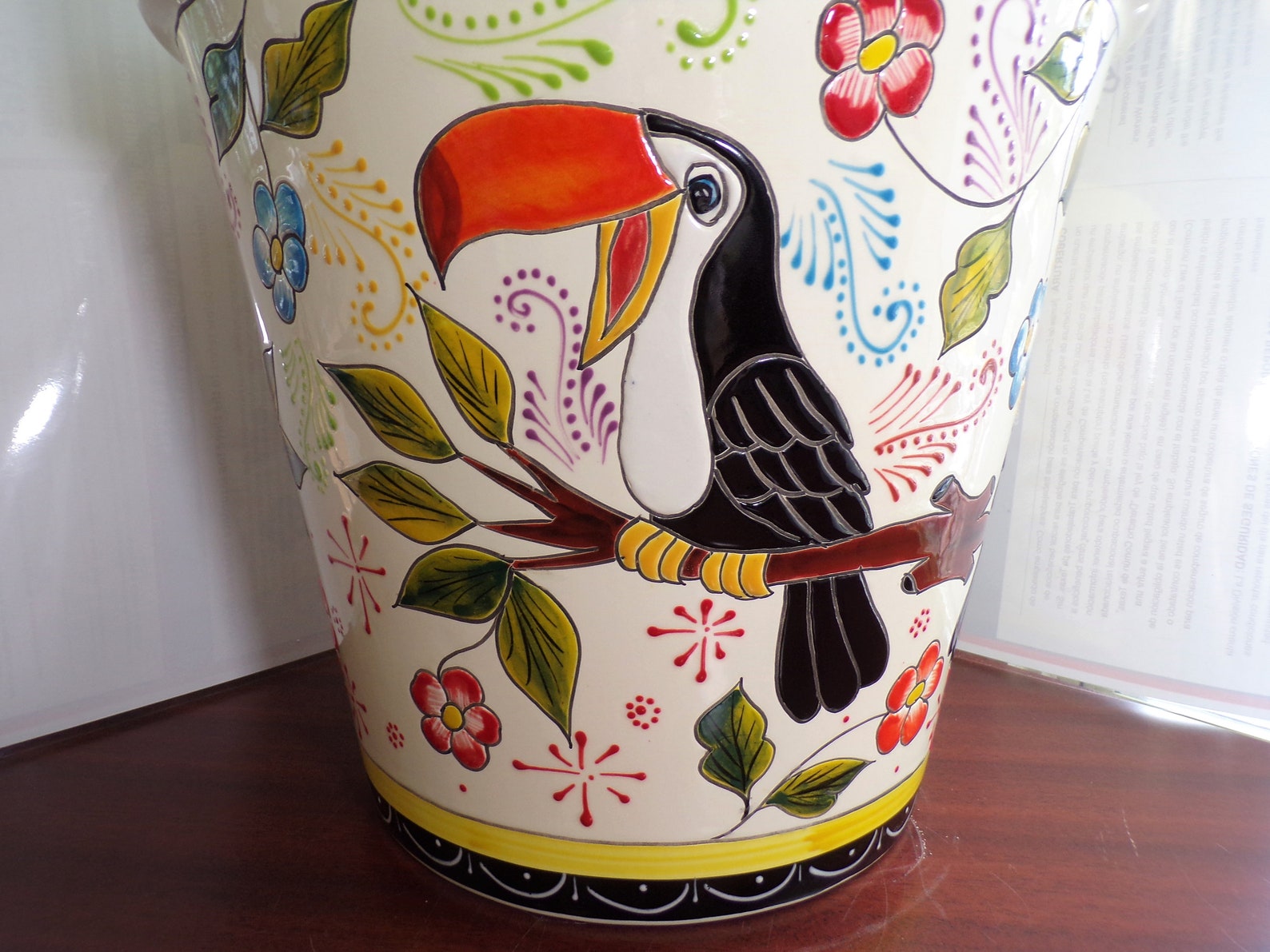 SALE: Tfpl-talavera Planter Large Decorative Toucan Ceramic Flowerpot ...