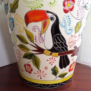 SALE: Tfpl-talavera Planter Large Decorative Toucan Ceramic Flowerpot ...