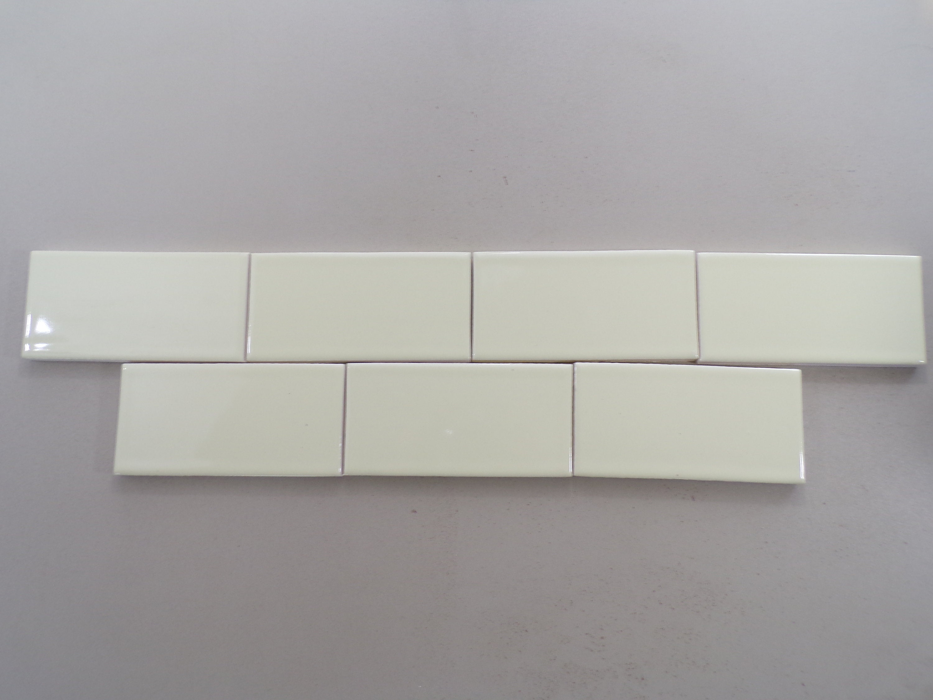 25-subway Tile, off White/cream Handmade Mexican White Bisque Tile in ...